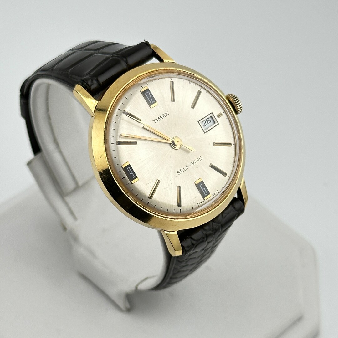 Timex Gold Automatic Self Wind Men’s 34mm Wristwatch C.1970 - Etsy