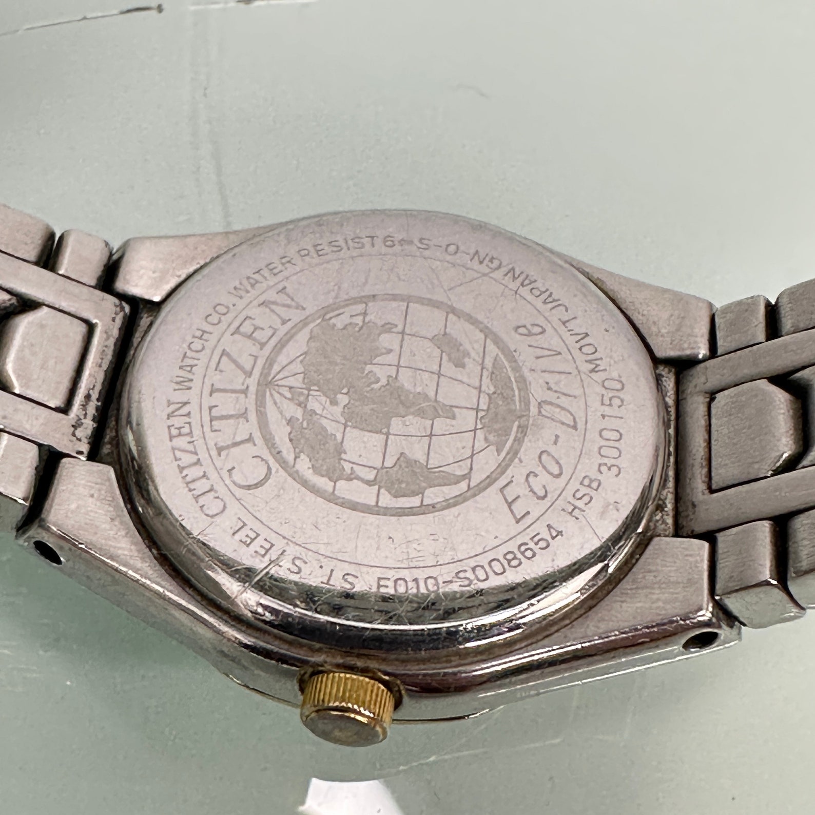 Vintage Citizen Eco-drive Gold and Stainless Steel Watch With Crystal ...