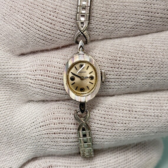 Vintage Longines 14k Solid White Gold Watch c. 1972 - Gem