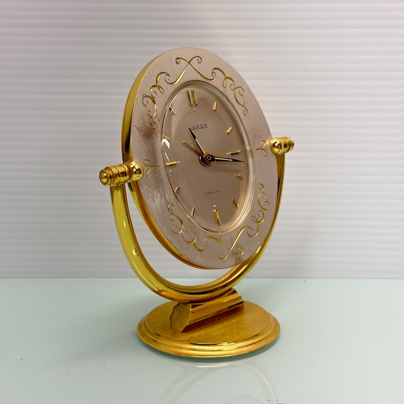 LUXOR Gimballed Boudoir Table Desk Mantle Clock - Etsy