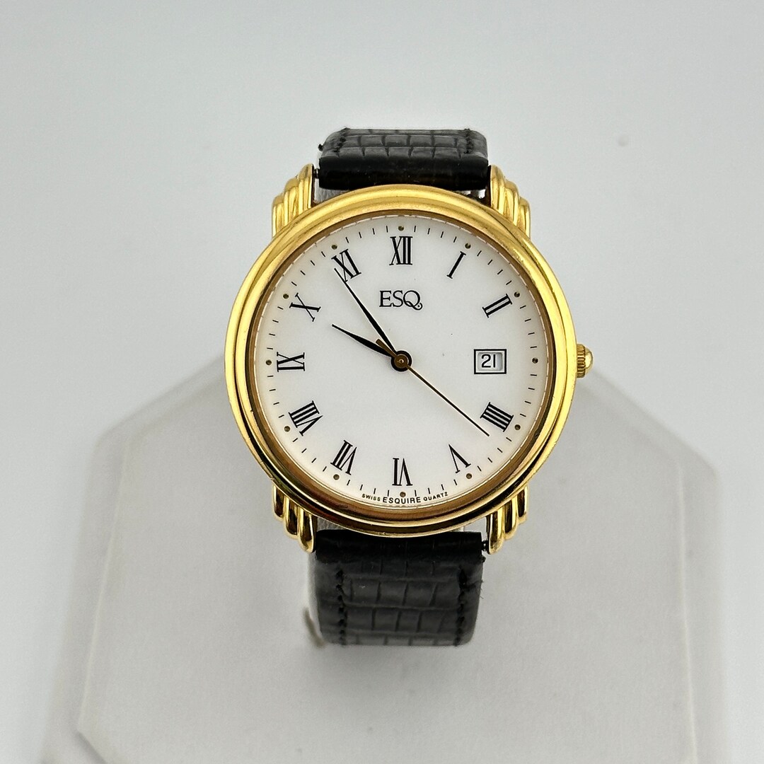 ESQ Esquire Men’s 36mm Gold Tone Swiss Watch - Etsy