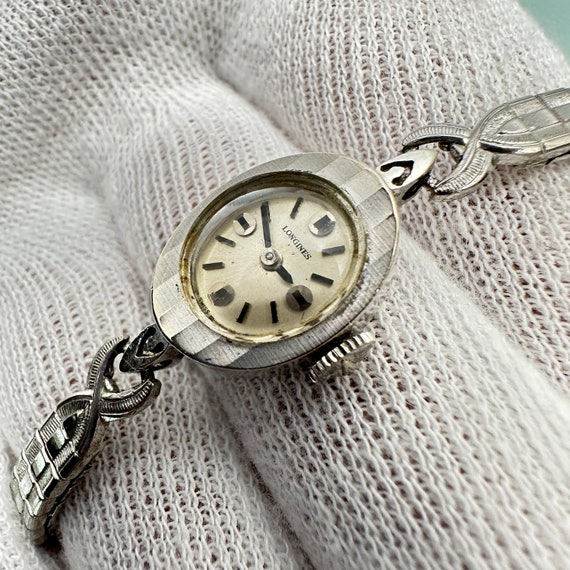 Vintage Longines 14k Solid White Gold Watch c. 1972 - Gem