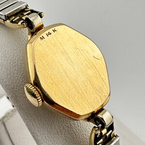Vintage Monarch Watch Co. 14k Solid Gold & Diamond Ladies Cocktail ...