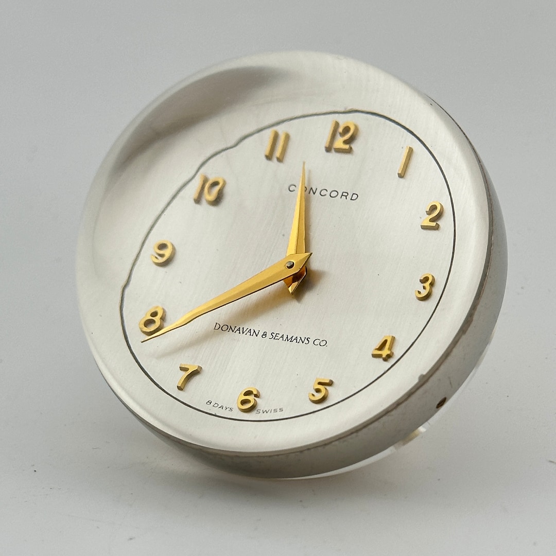 Rare Vintage CONCORD Donavan & Seamans Lucite Crystal Ball Clock - Etsy