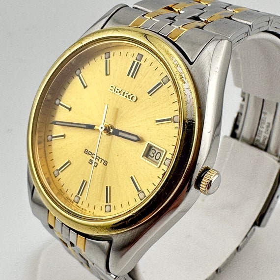 Seiko Sport 50 Two Tone Stainless Steel 37mm Watch c.… - Gem