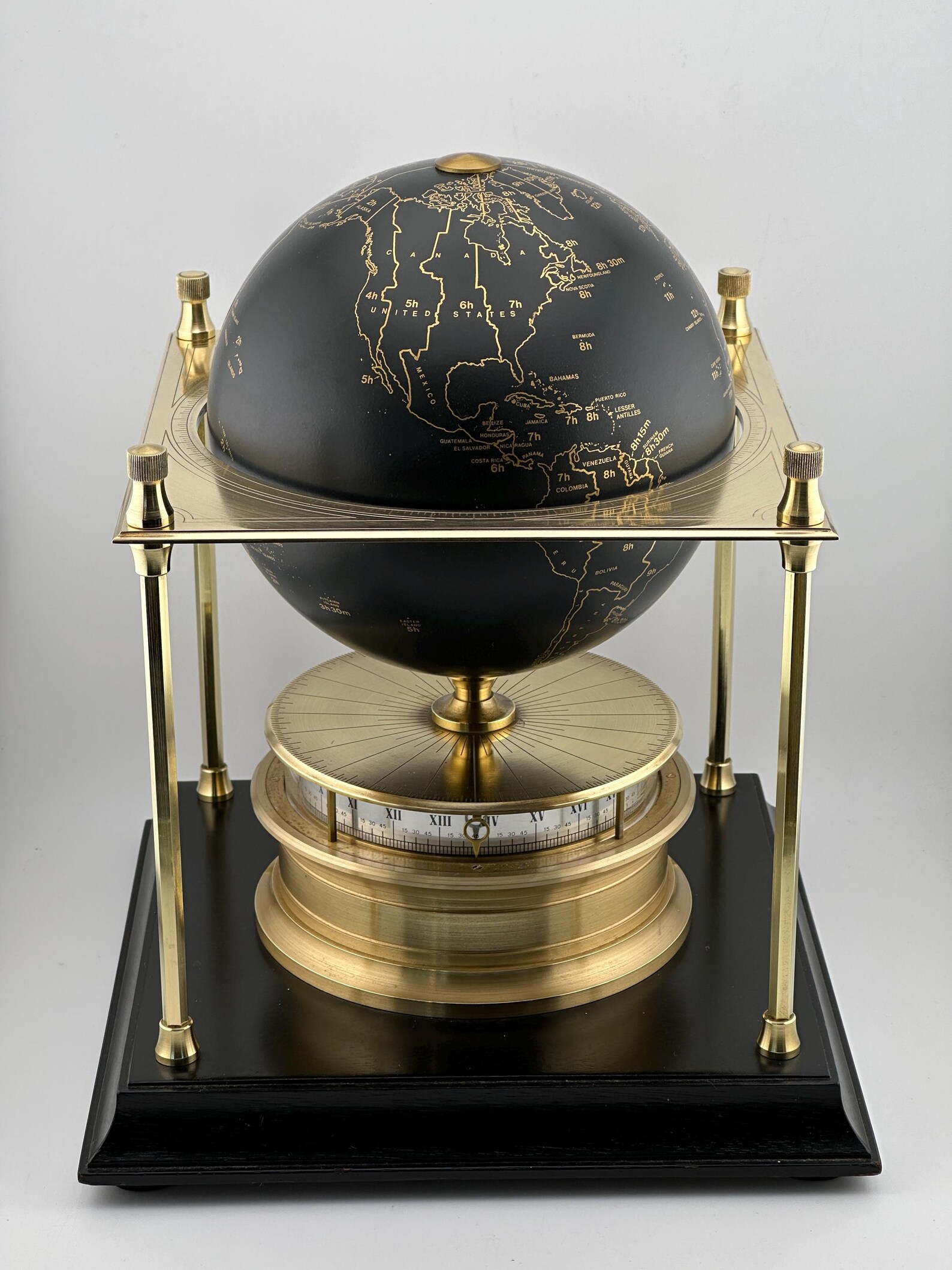 Vintage Imhof Globe Clock Built for the Royal Geographical Society C ...