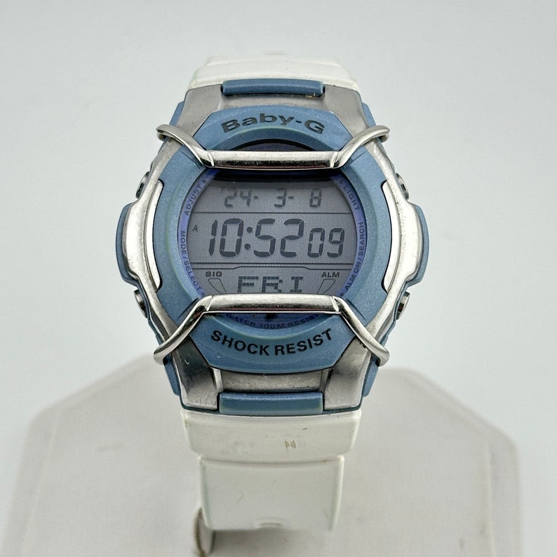 Casio Baby-g G-shock - White and Powder Blue 42mm Quartz Watch - Etsy