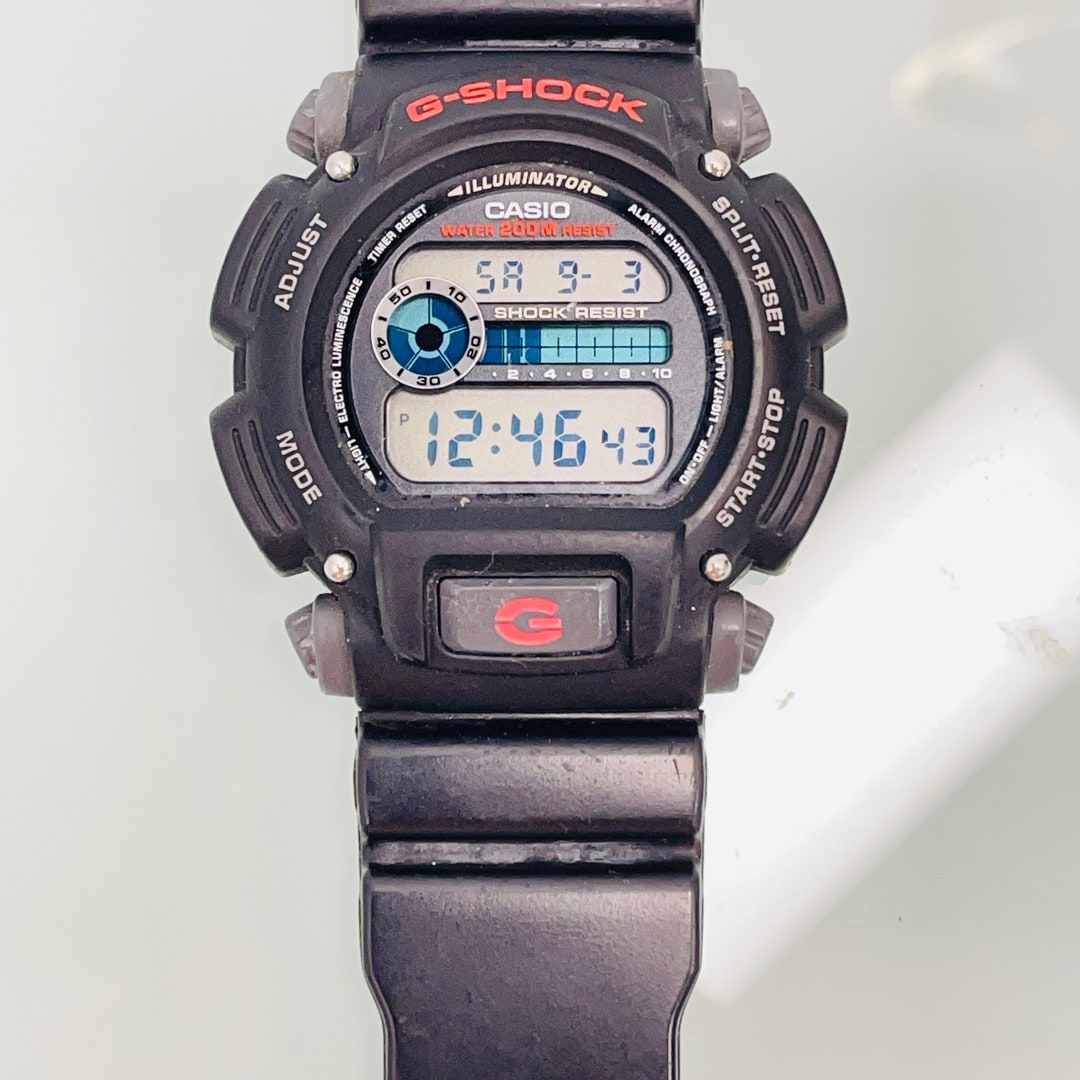 Casio G Shock - Digital -200M Wr- Red Accents - Etsy