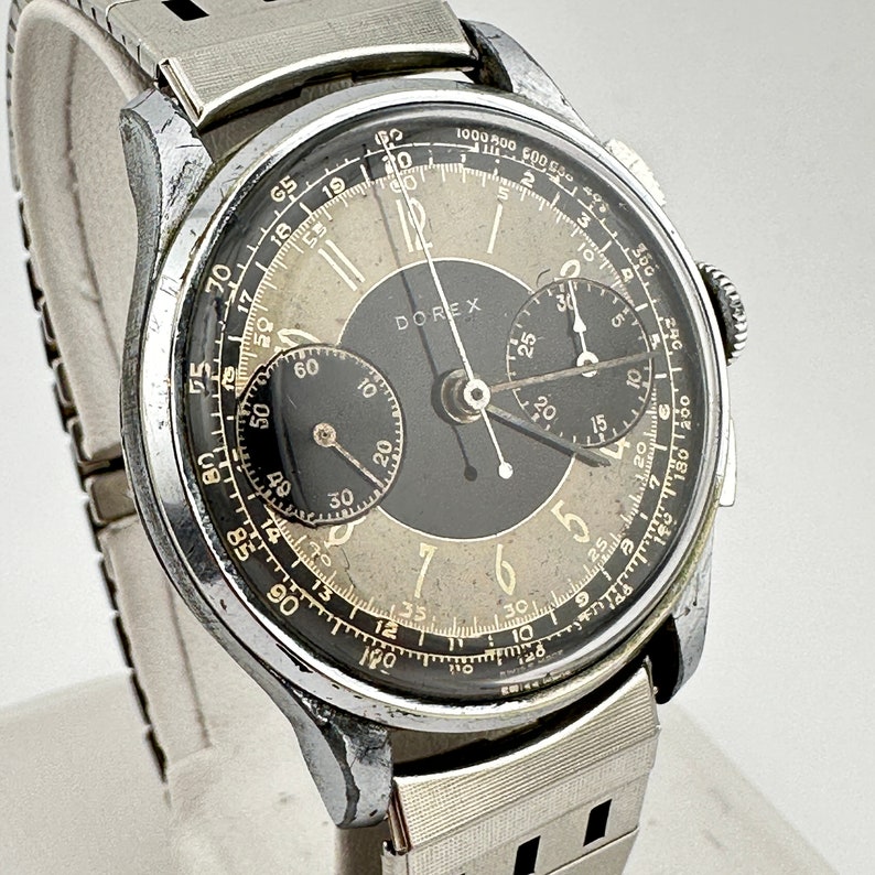 Vintage Dorex Military Flyback Chronograph 34mm Mens Wristwatch C.1940 ...