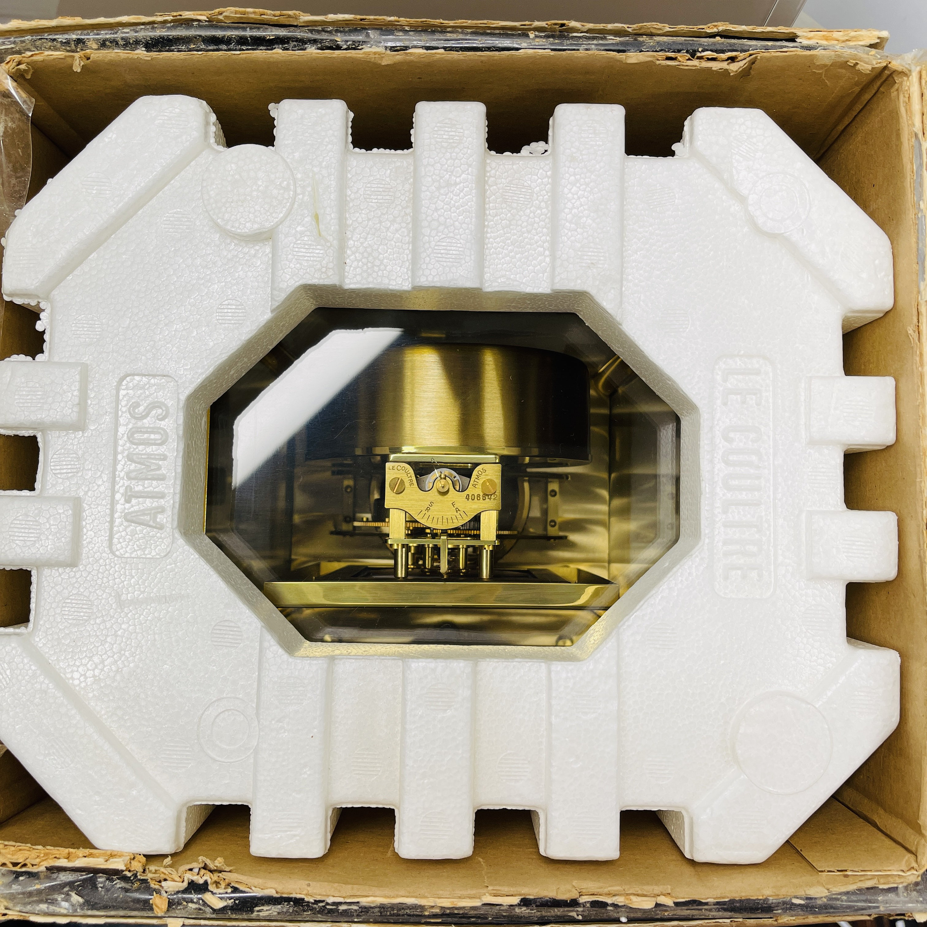 Jaeger-lecoultre Atmos With Box - Square Face Mantel Clock Caliber 528 ...