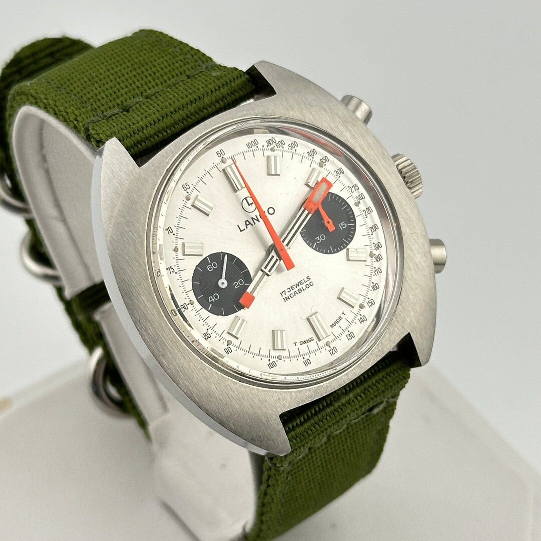 Vintage Lanco Manual Wind Chronograph Valjoux 7733 Swiss Mens Watch C ...