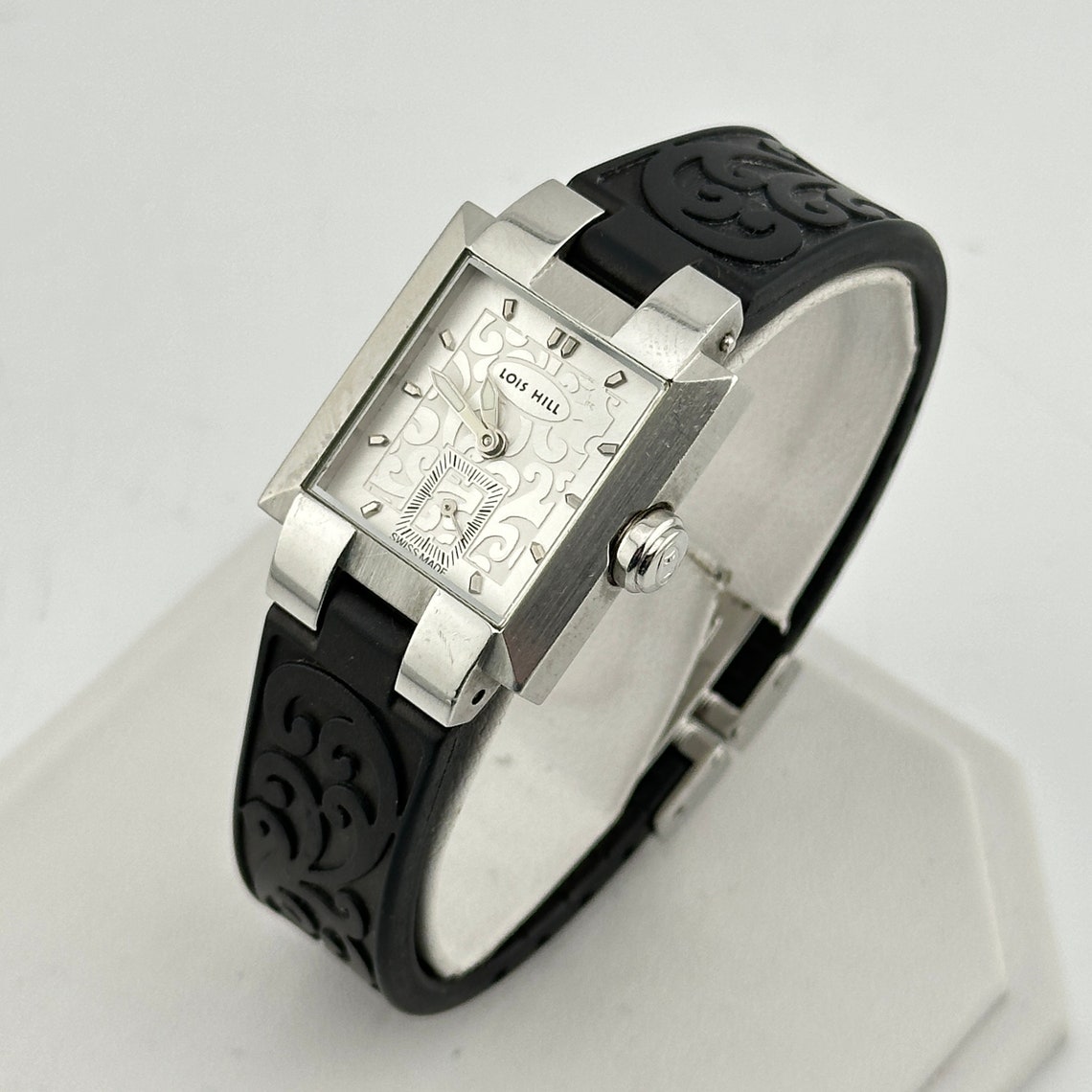 Lois Hill Sterling Silver Dial Quartz Ladies 25mm Tank Style Watch - Etsy