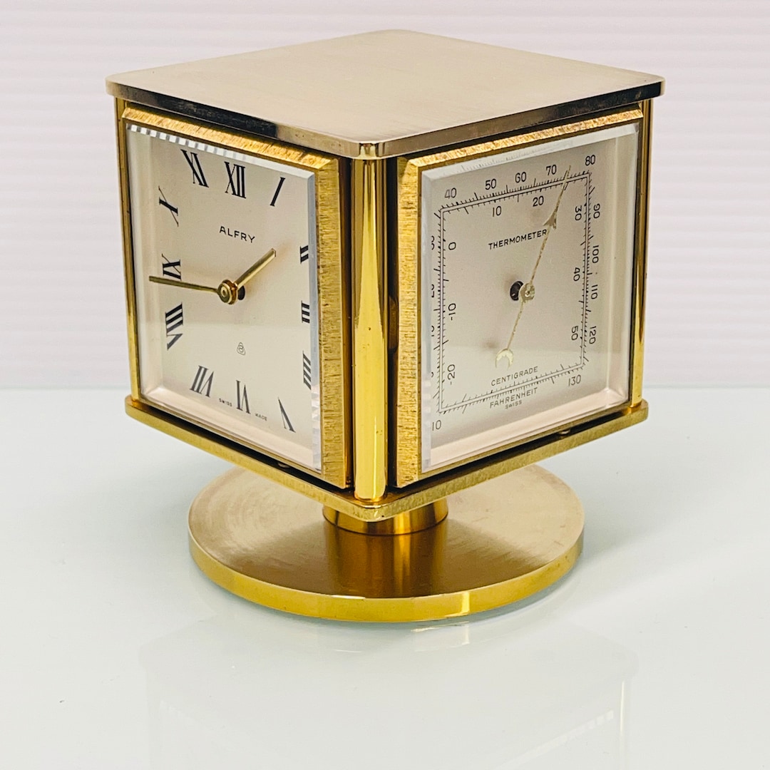 Vintage Alfry Swiss Weather Station Clock Barometer - Etsy