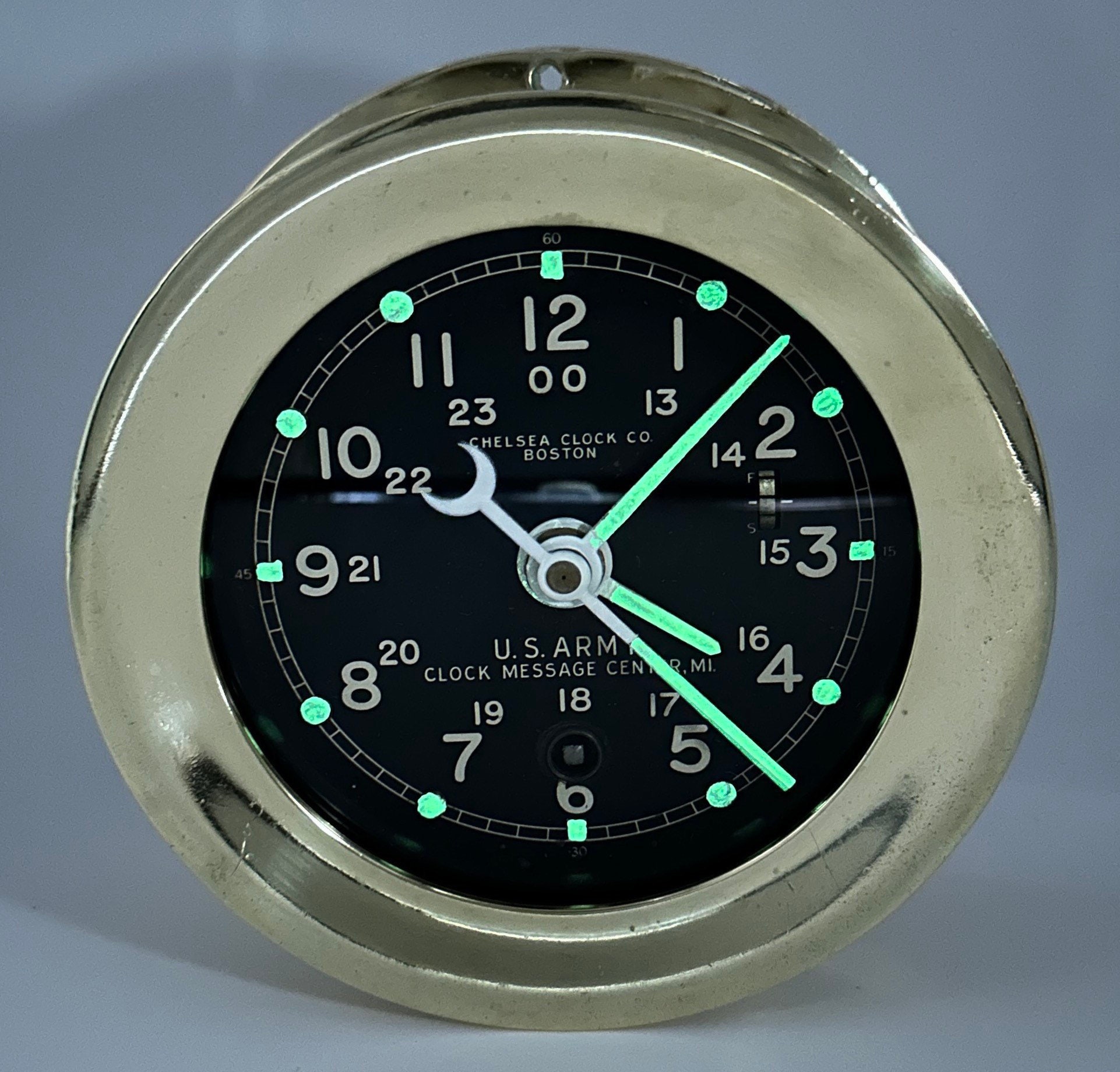 Chelsea Boston US Army 8-day 5.5 Brass Ship Clock C.1952 - Etsy