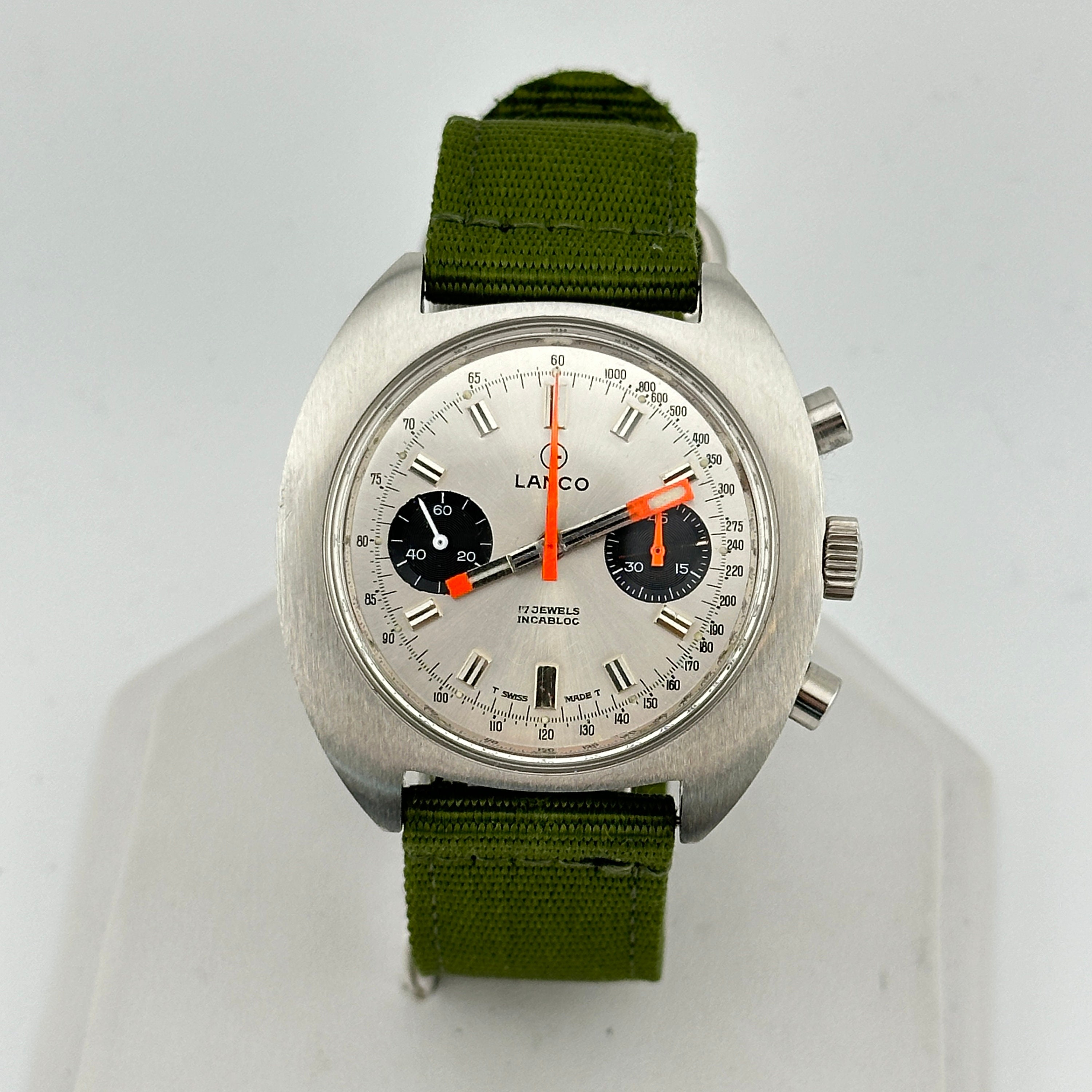 Vintage Lanco Manual Wind Chronograph Valjoux 7733 Swiss Mens Watch C ...