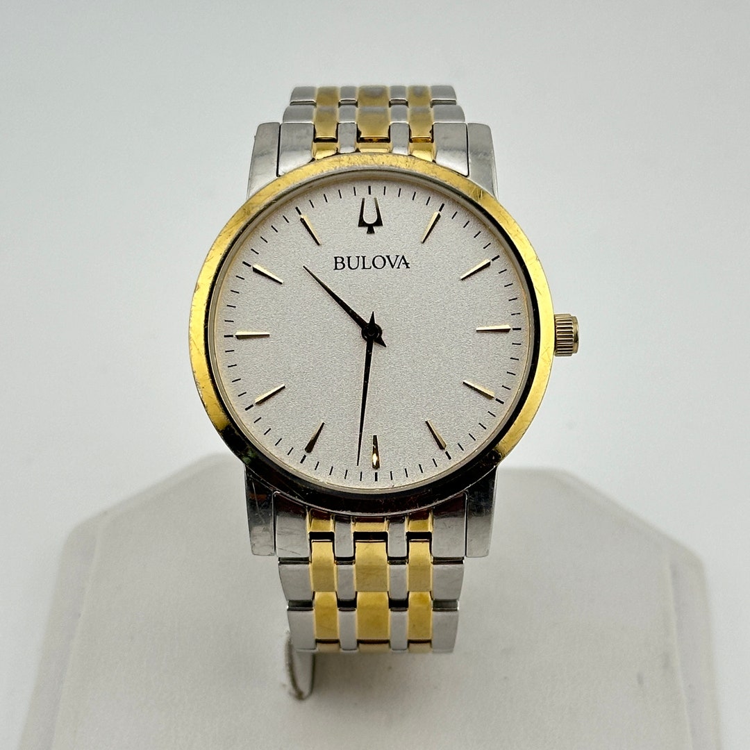 Bulova Two Tone 38mm Men's Quartz Watch - Etsy