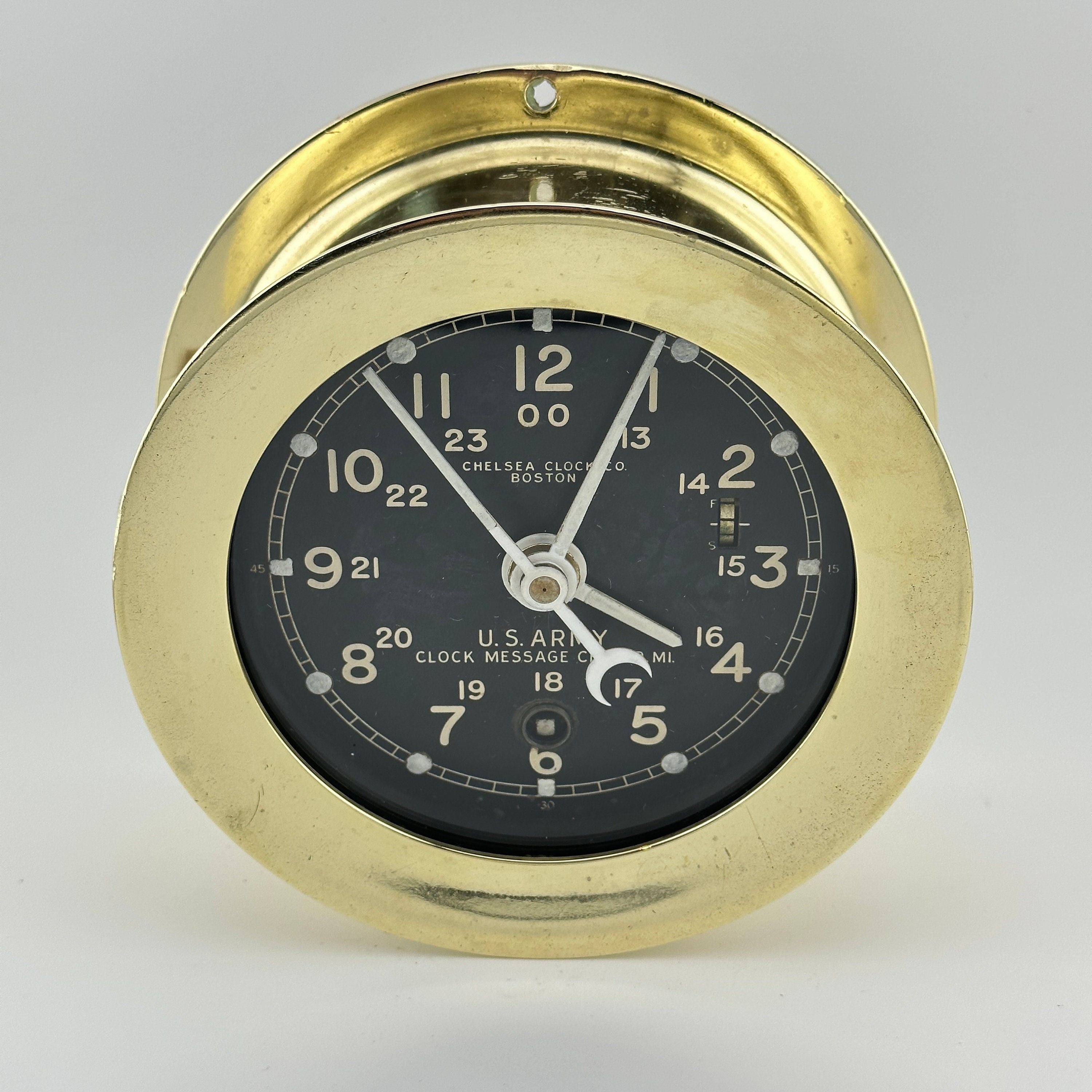Chelsea Boston US Army 8-day 5.5 Brass Ship Clock C.1952 - Etsy
