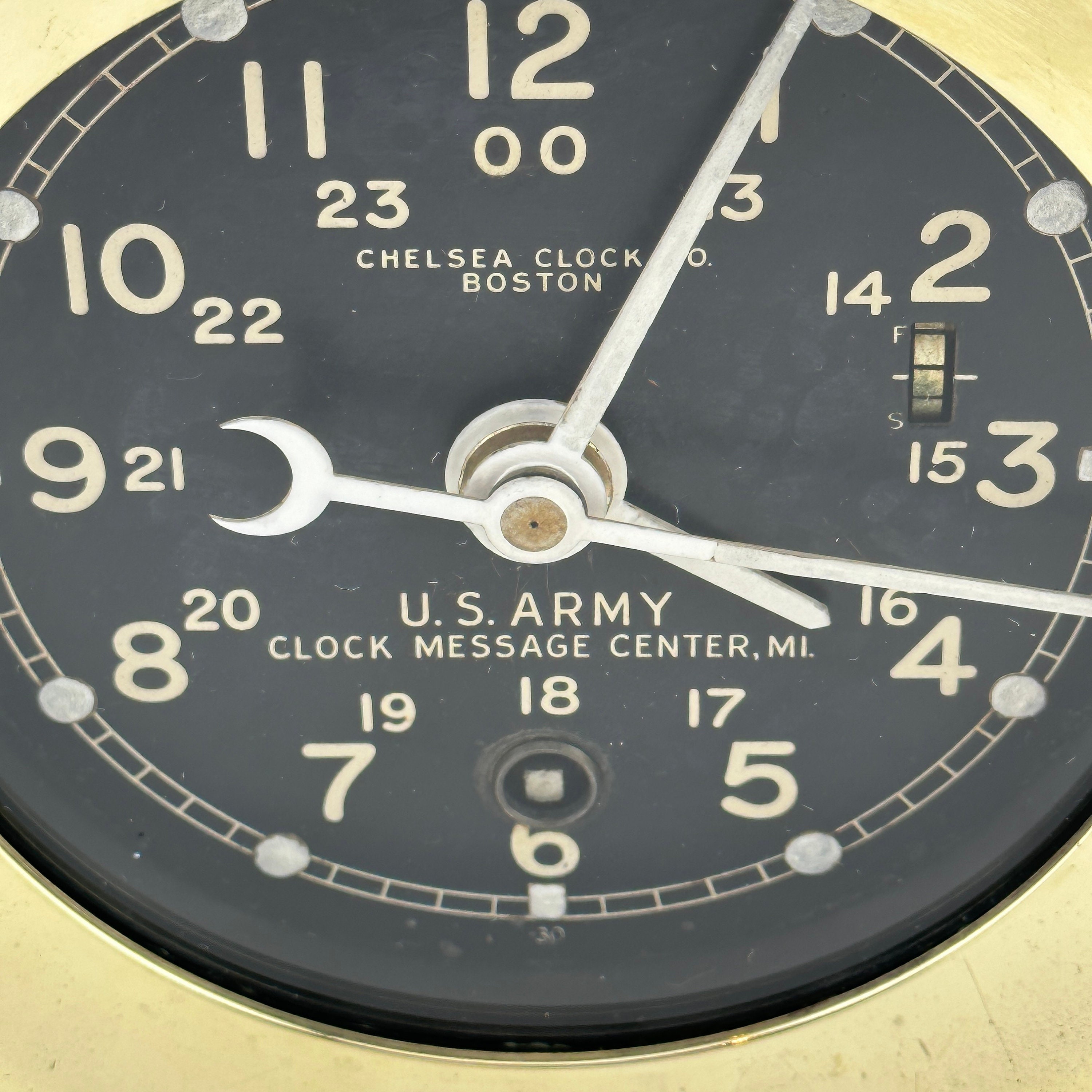 Chelsea Boston US Army 8-day 5.5 Brass Ship Clock C.1952 - Etsy