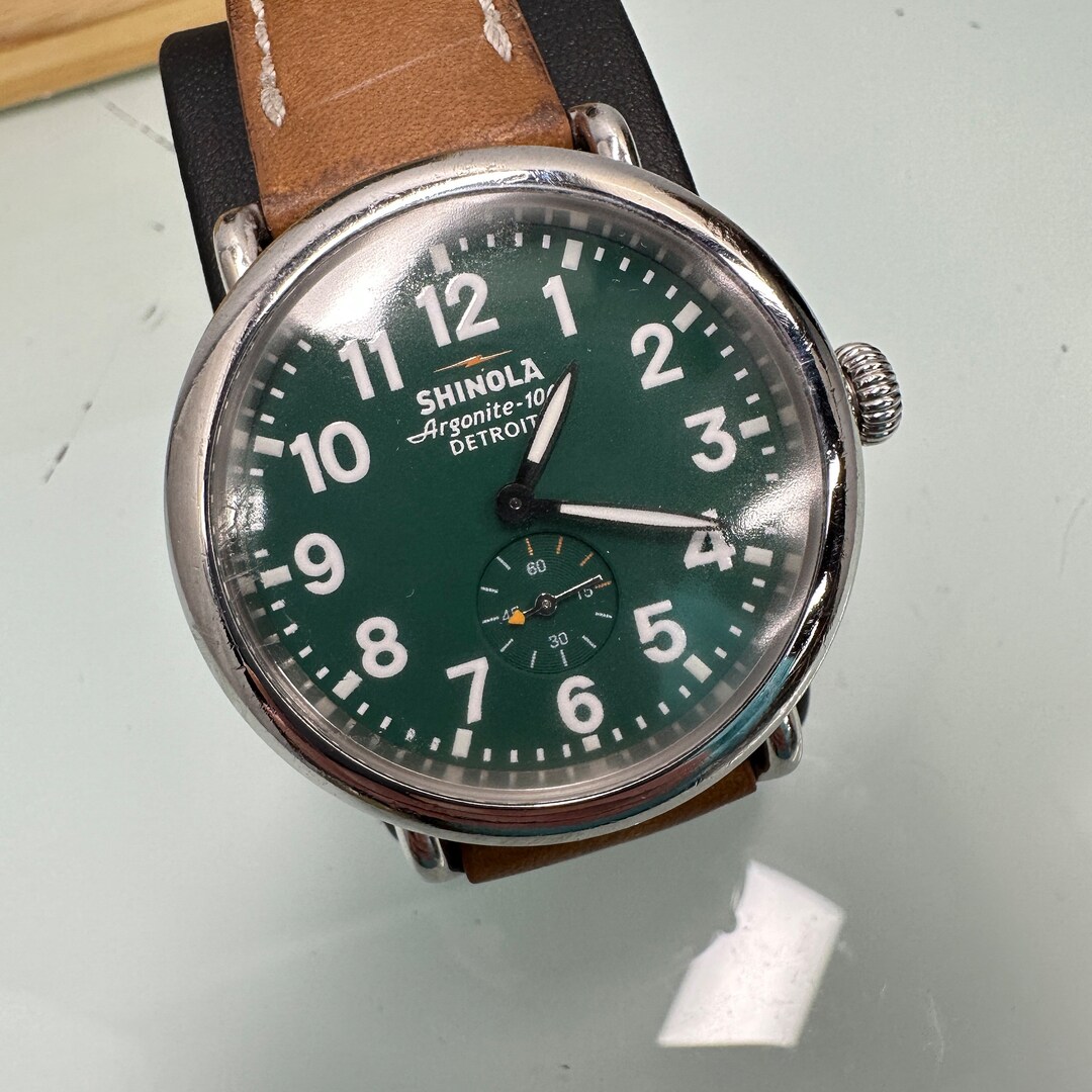 Shinola Runwell Argonite 1069 Watch With Green Dial - Etsy