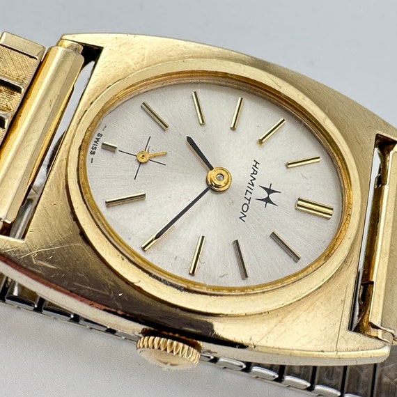 Hamilton 17 Jewel 10k Gold Filled 25mm Swiss Unisex W… - Gem