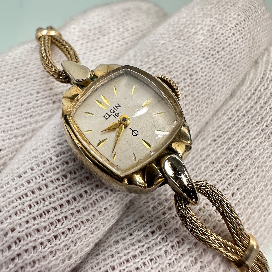 Antique Ladies Elgin Cocktail 10k Gold Plated Watch - Etsy