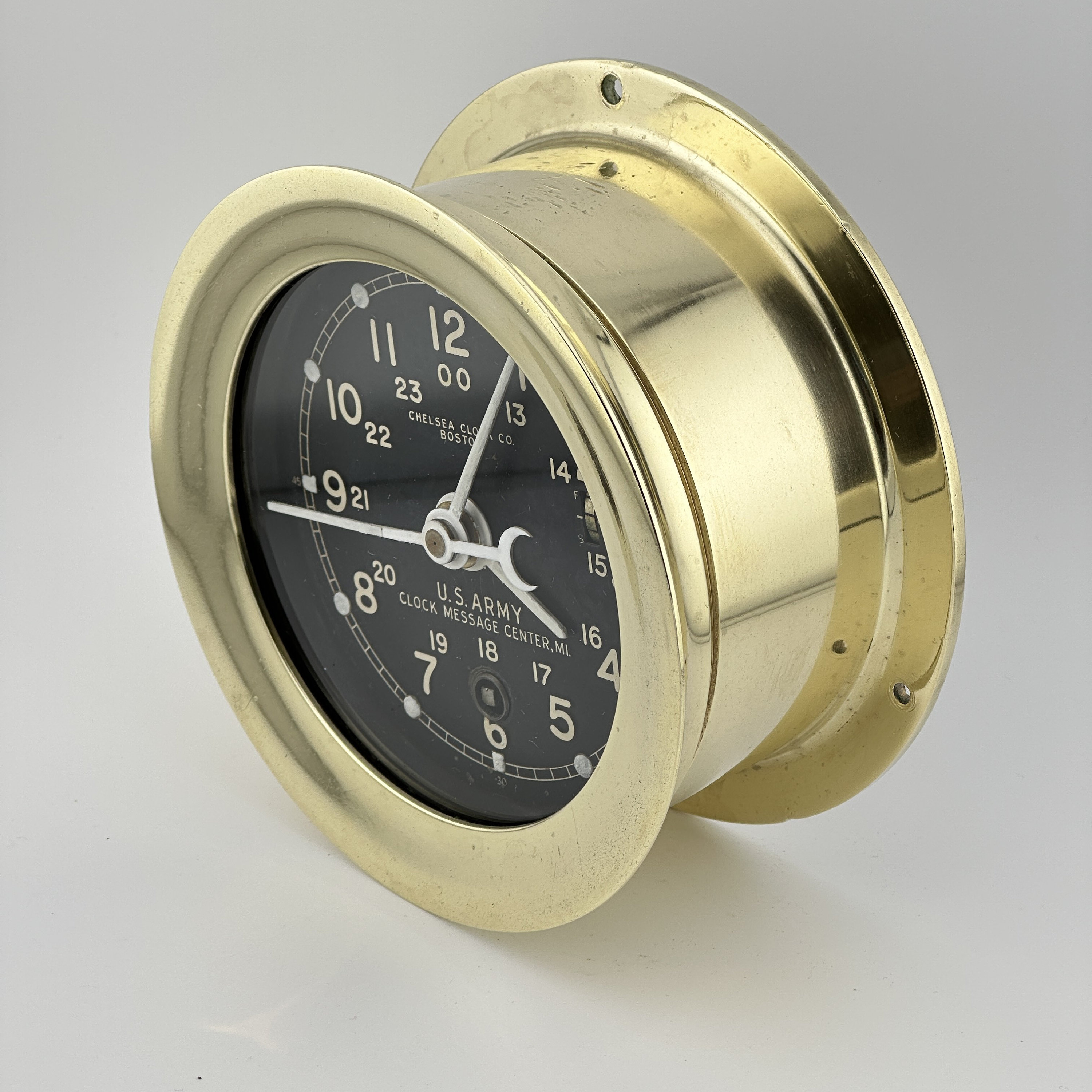 Chelsea Boston US Army 8-day 5.5 Brass Ship Clock C.1952 - Etsy