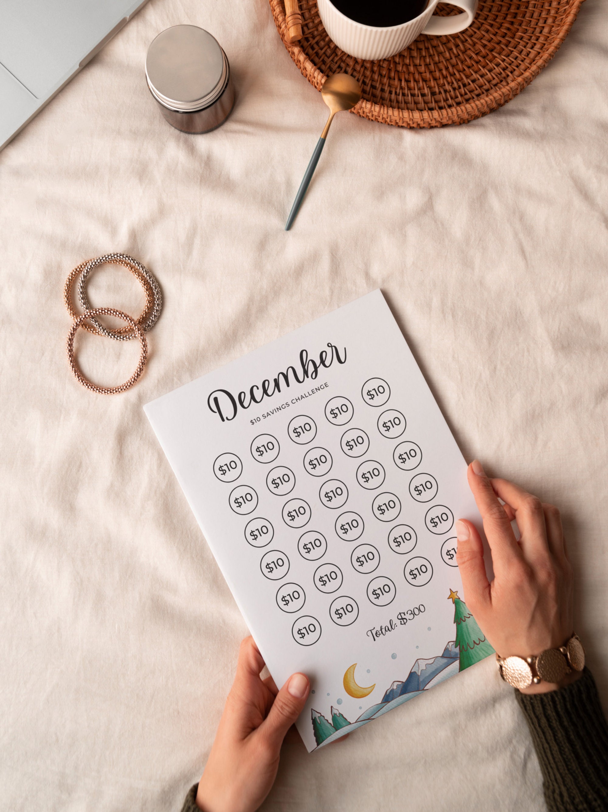 MINI 12-month Savings Challenge, 30 Day 10 Dollar Savings Challenge ...