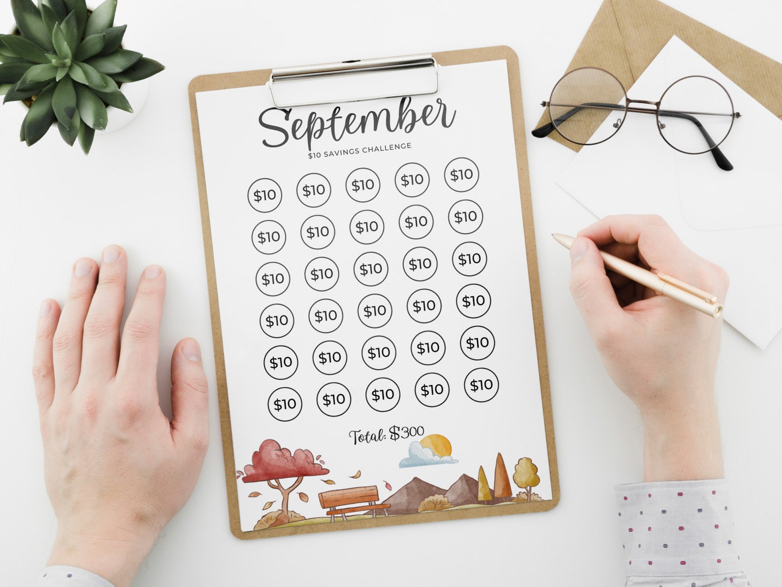 MINI 12-month Savings Challenge, 30 Day 10 Dollar Savings Challenge ...