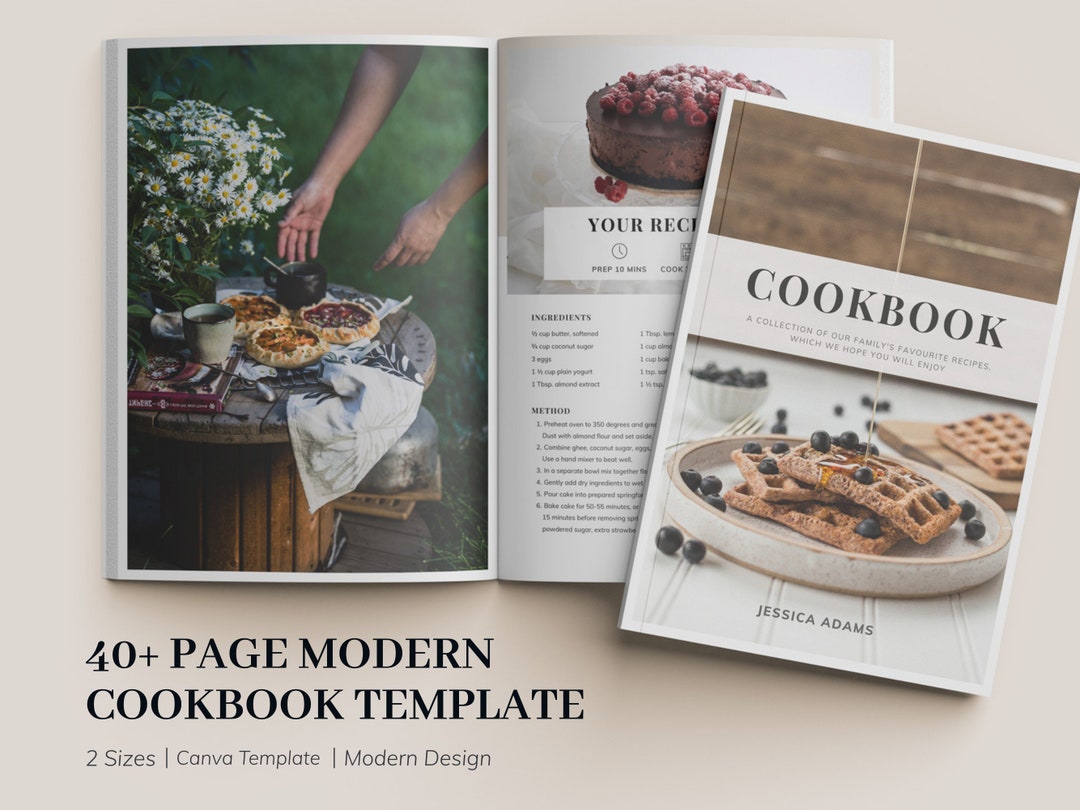 Recipe Ebook Template, Cookbook Template, Editable Recipe Template ...