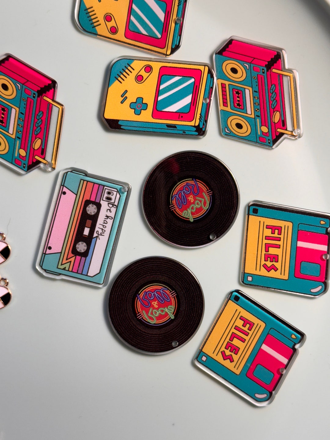 Retro Icon Cup Charms - Etsy