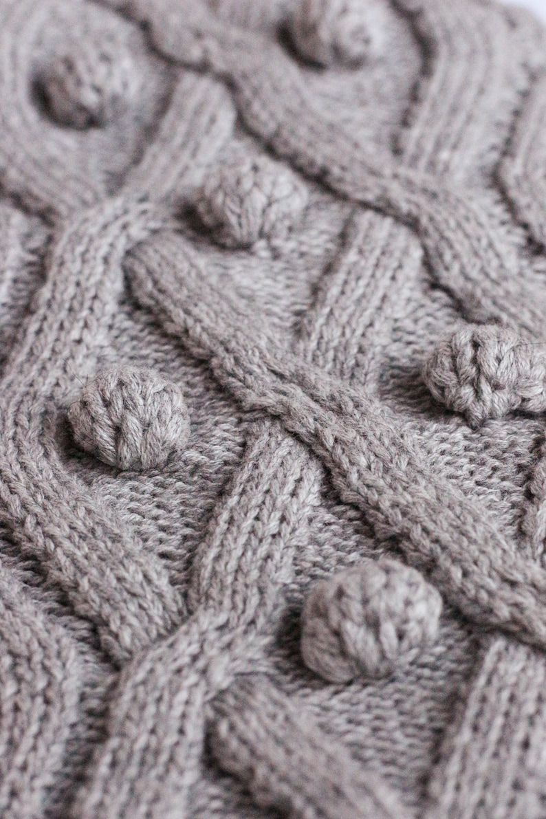 Cable Knit Sweater Vest - Gray Cable Texture - Etsy