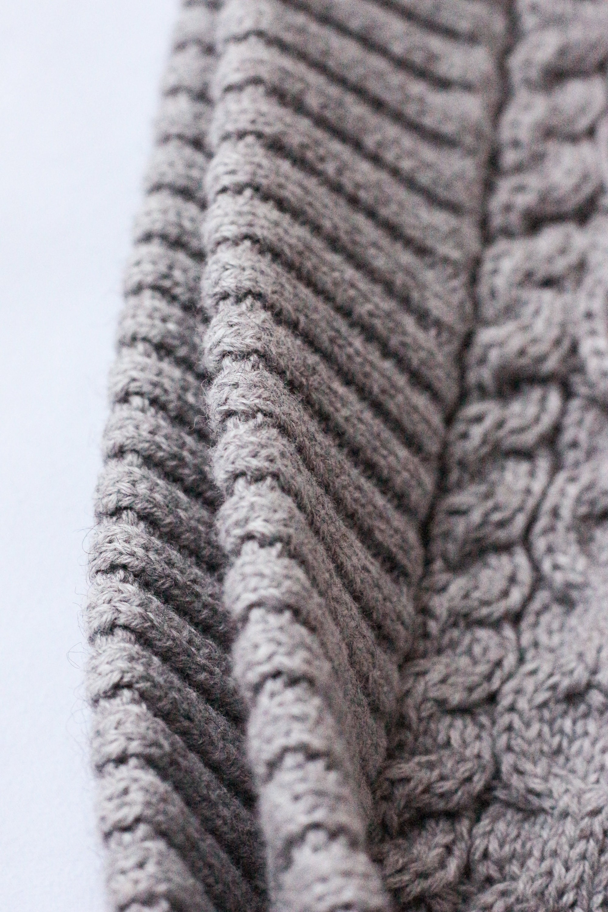 Cable Knit Sweater Vest - Gray Cable Texture - Etsy