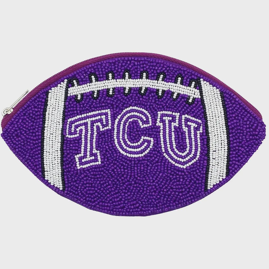 Officially Licensed Beaded Coin Pouch - TCU - Etsy