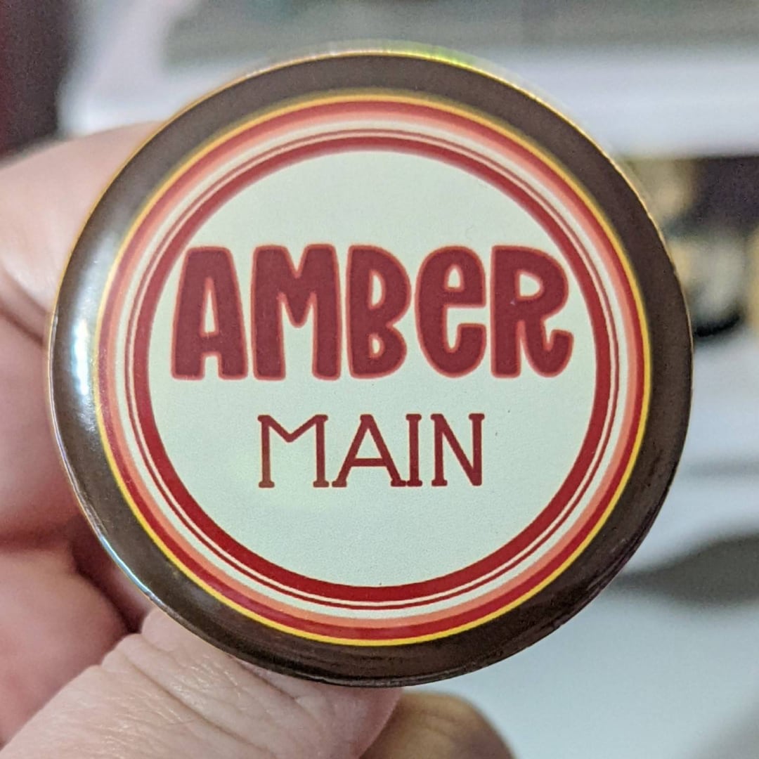 GENSHIN IMPACT Amber Main Badge Fanart - Etsy