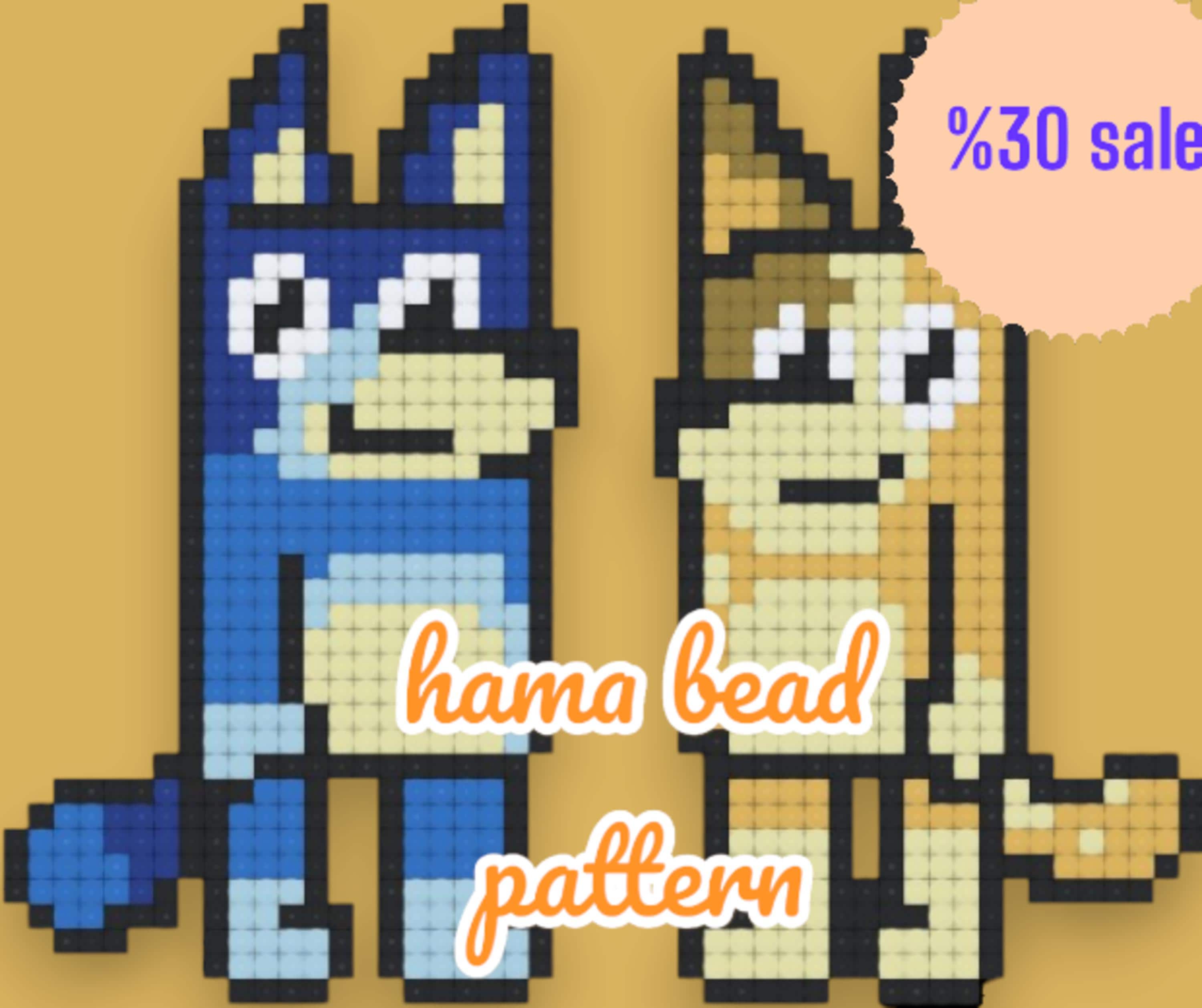Bluey Hama Bead Pattern | Printable Pixel Art Template | DIY Craft for ...