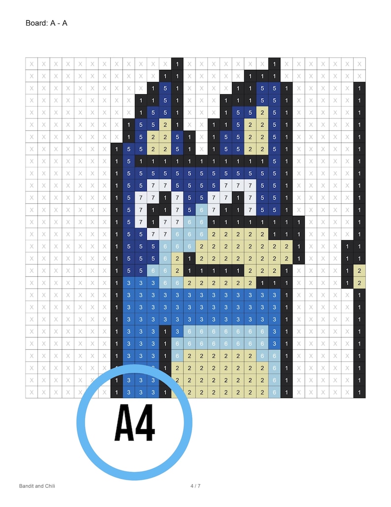 Bluey Hama Bead Pattern | Printable Pixel Art Template | DIY Craft for ...