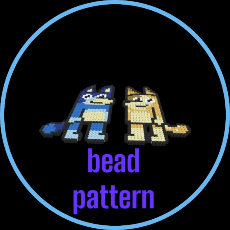 Bluey Hama Bead Pattern | Printable Pixel Art Template | DIY Craft for ...