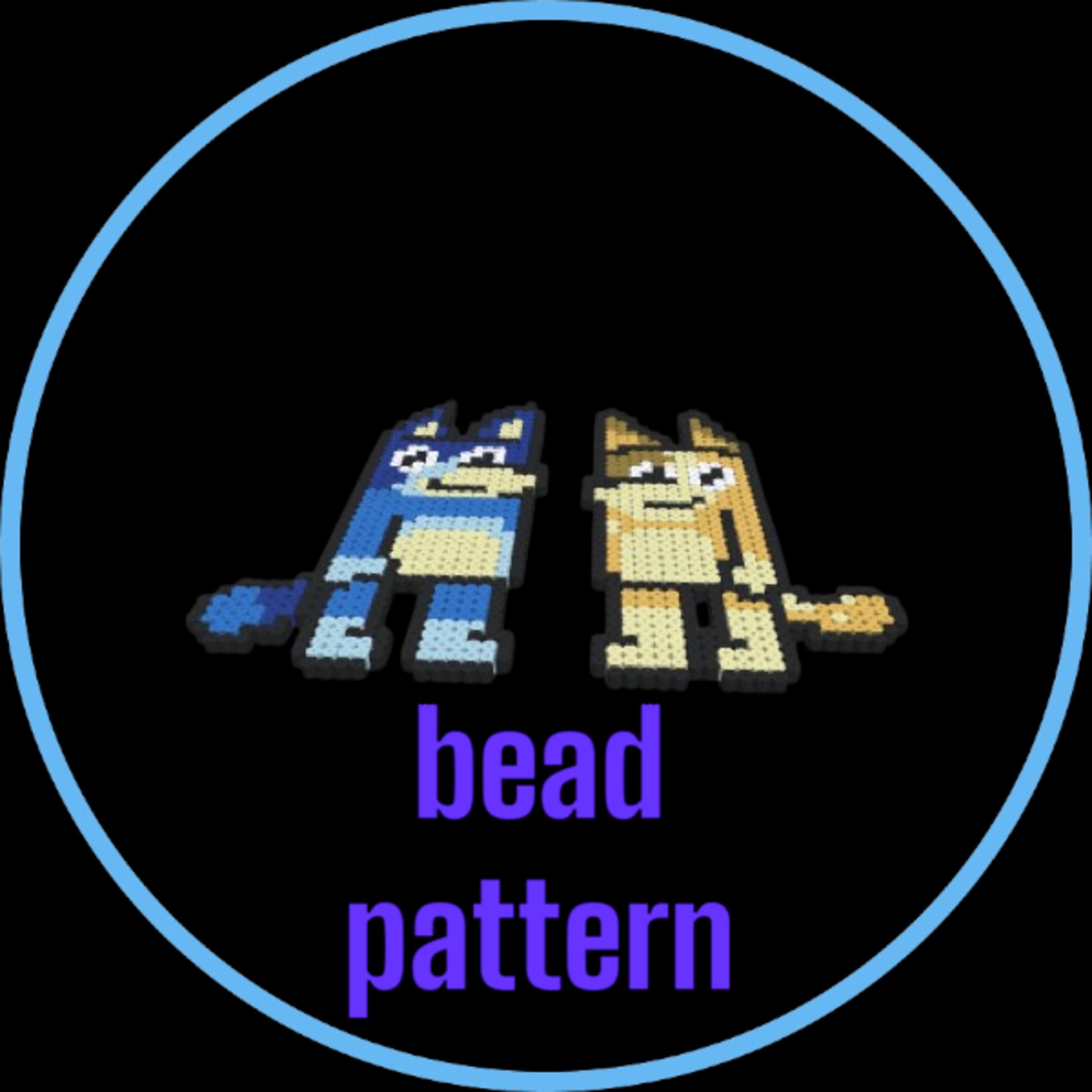 Bluey Hama Bead Pattern | Printable Pixel Art Template | DIY Craft for ...