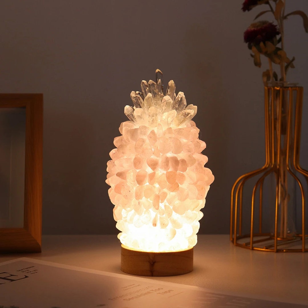 Enhance Your Home With a Natural Rose Quartz Crystal Lamp: - Etsy