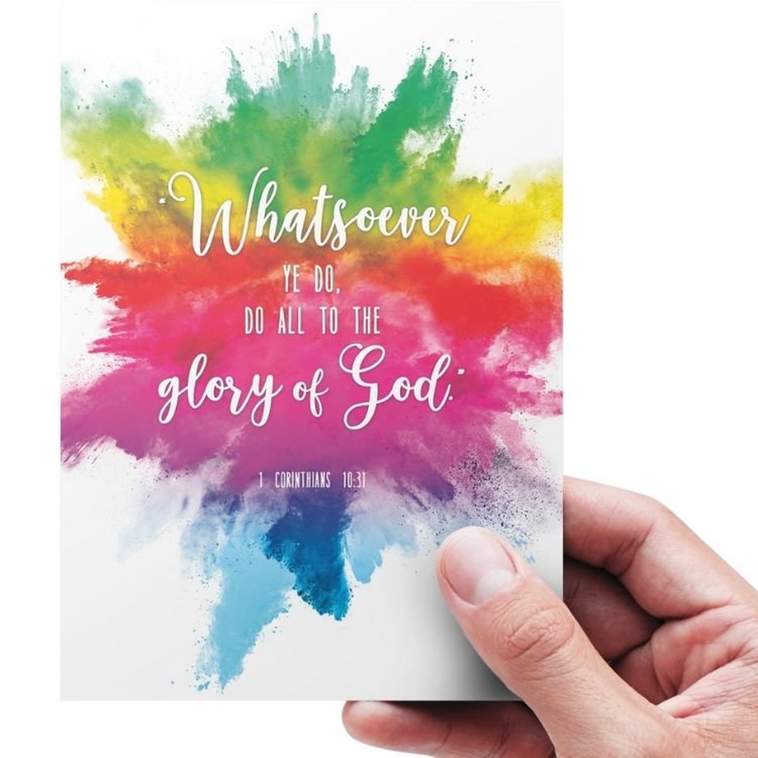 Digital Printable, 1 Corinthians 10:31 - Etsy