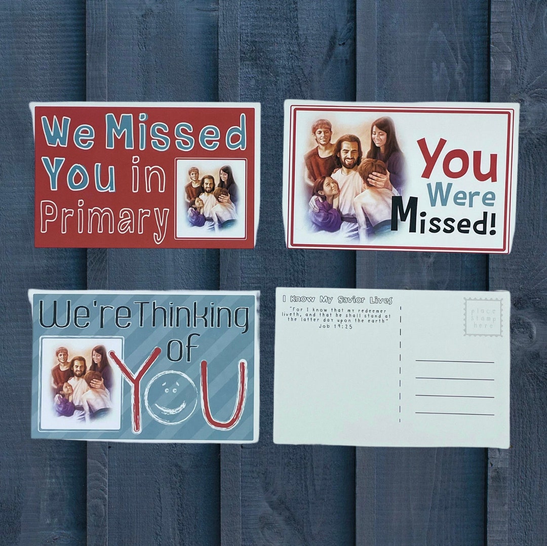 Postcard Set for You Were Missed Post Card for Primary We Missed You ...