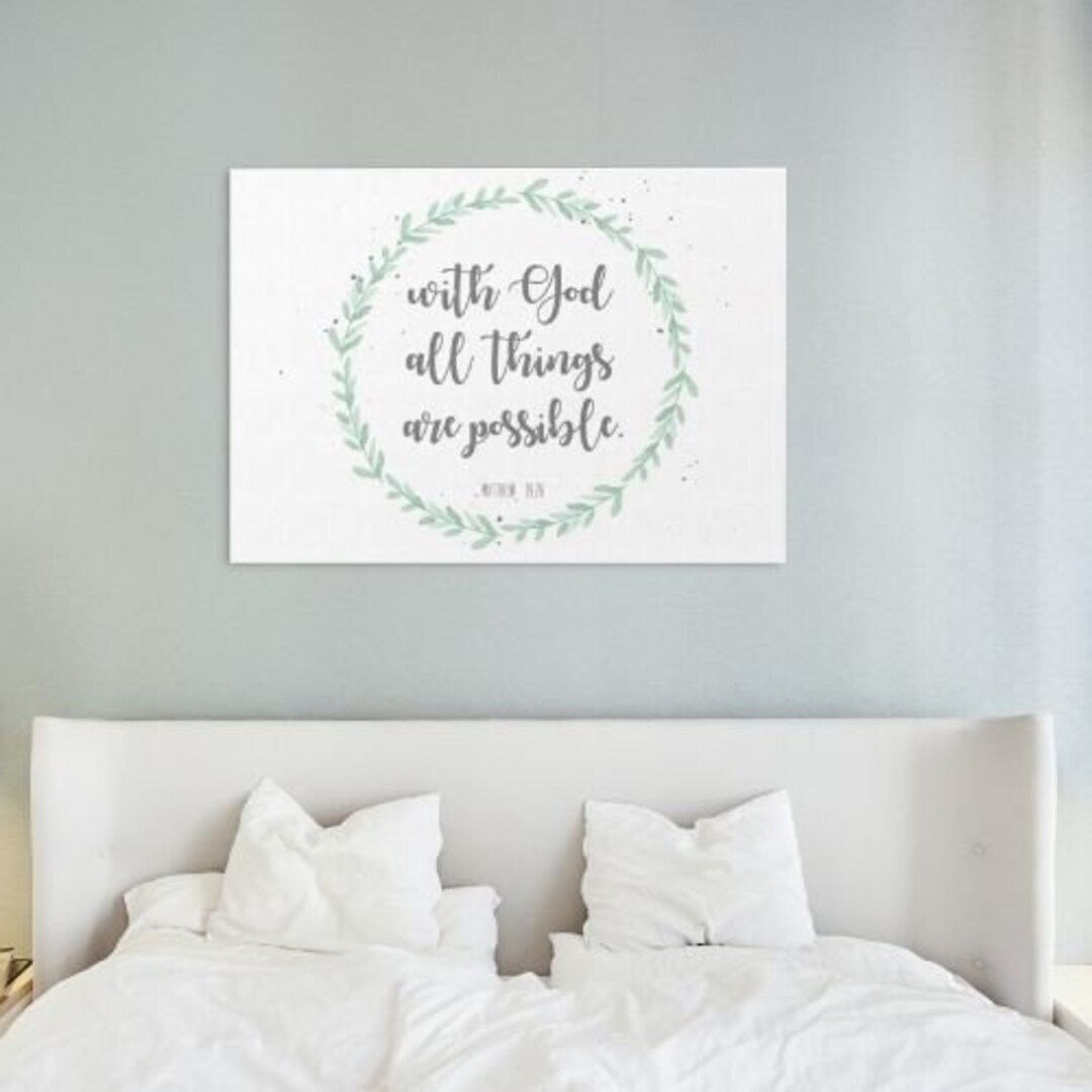 Digital Printable With God All Things Are Possible Matthew - Etsy