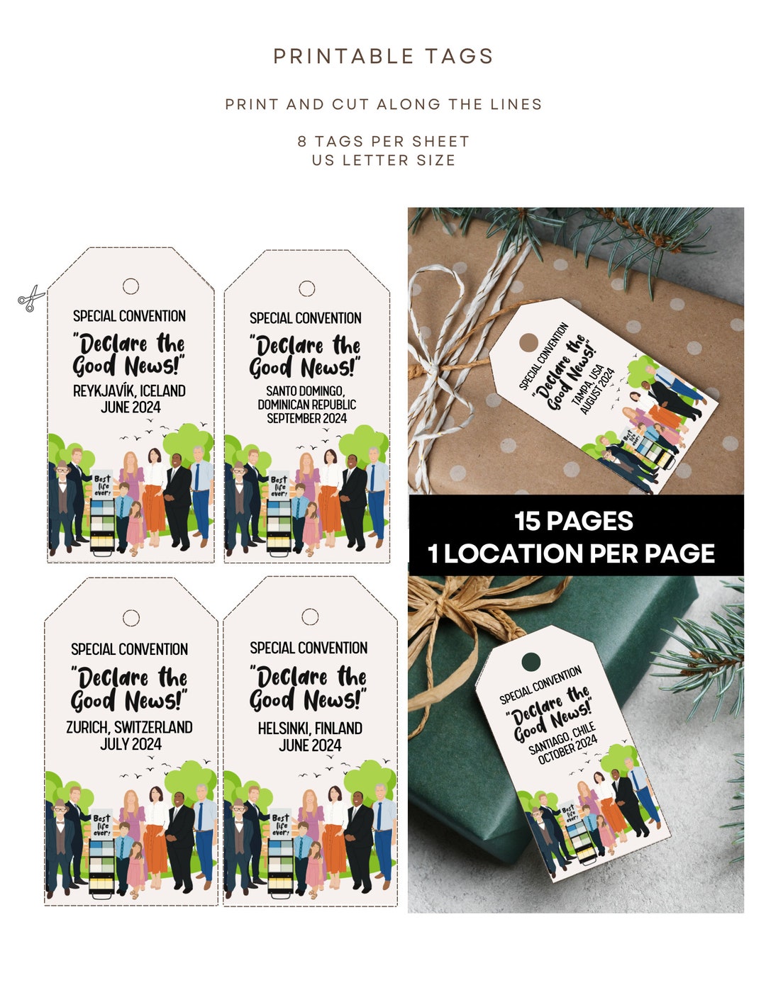 Special Convention 2024 Gift Tags JW Printable Marked With Location and ...