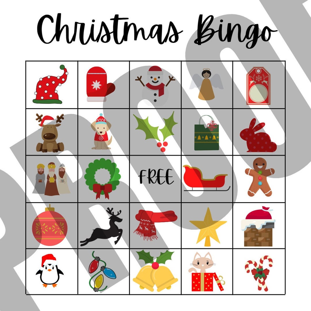 Printable Christmas Bingo - Etsy