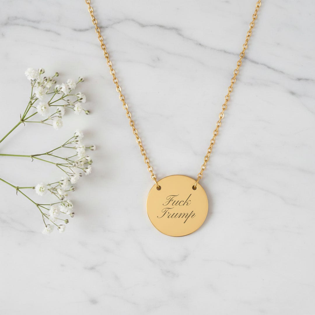 Anti-trump Political Jewelry, FDT Necklace, F*ck Trump Pendant, Liberal ...