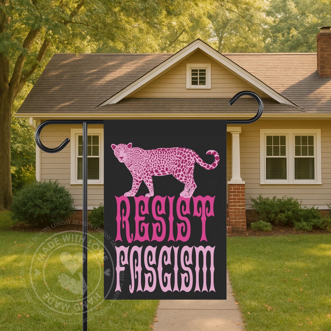Resist Fascism Garden Flag: Political Yard Sign, Progressive Decor - Etsy