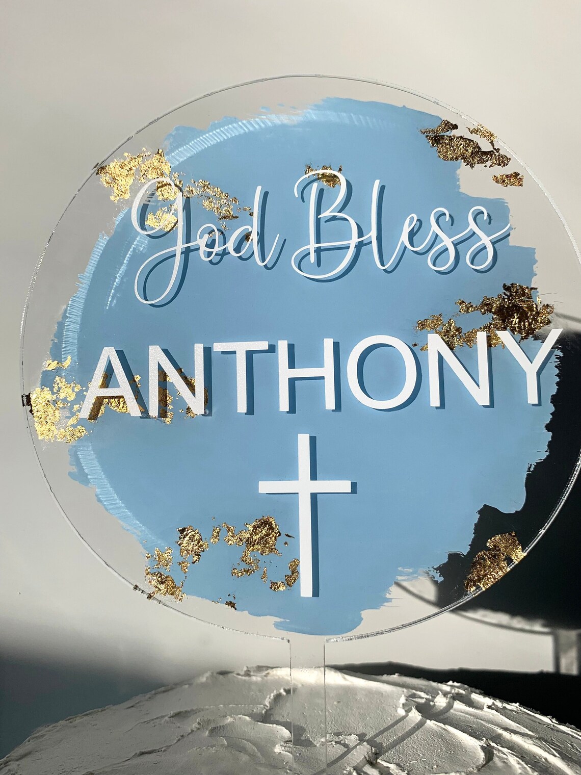 Personalized Acrylic Cake Topper God Bless Cake Topper - Etsy Canada