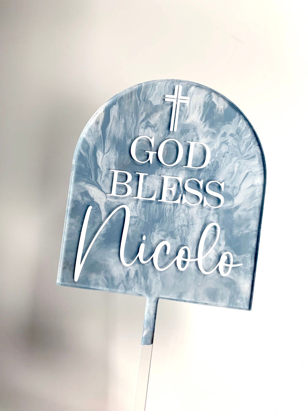Acrylic Arch God Bless Cake Topper Wedding Cake Topper - Etsy