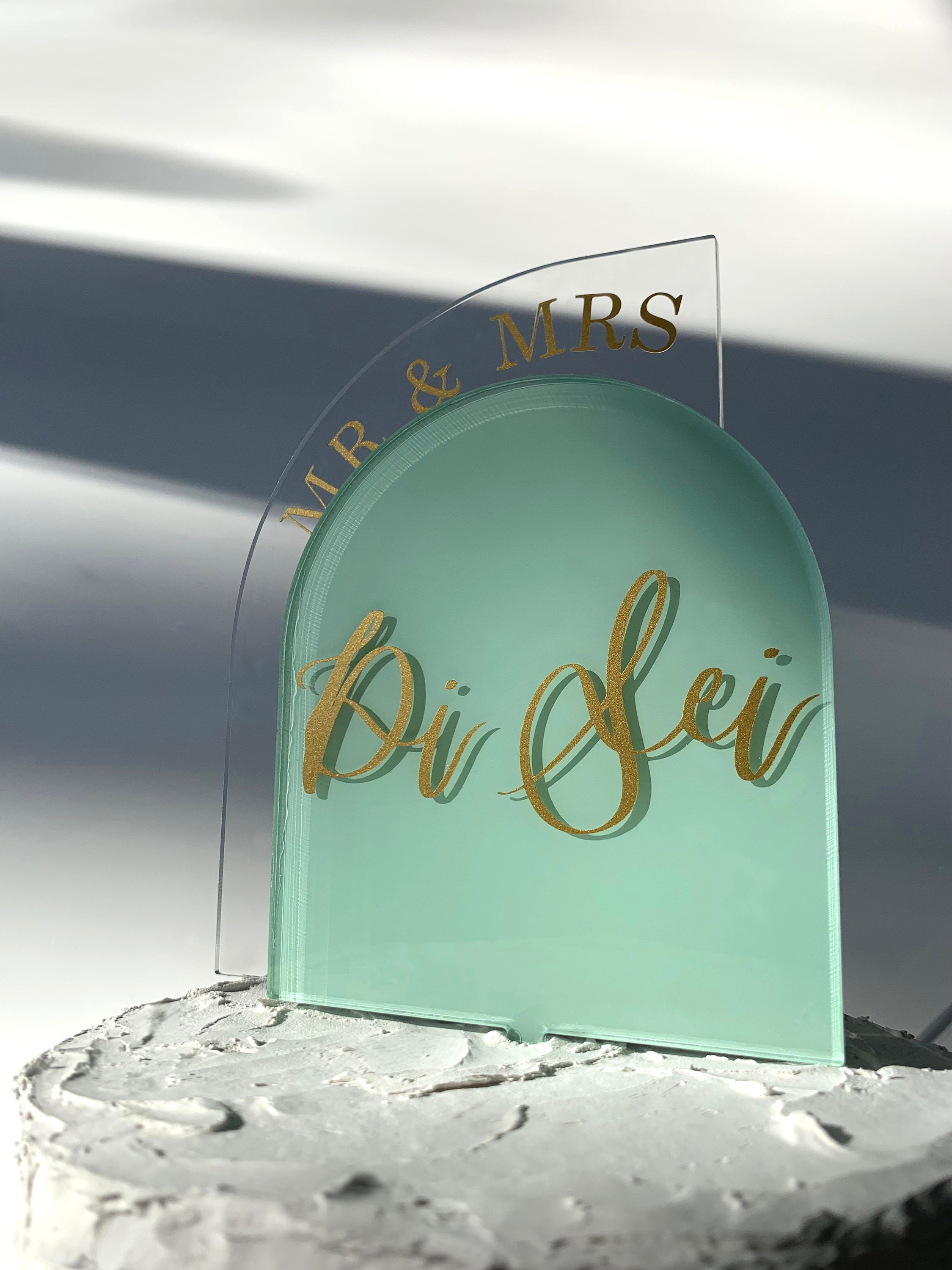 Acrylic Double Arch Cake Topper Wedding Cake Topper - Etsy