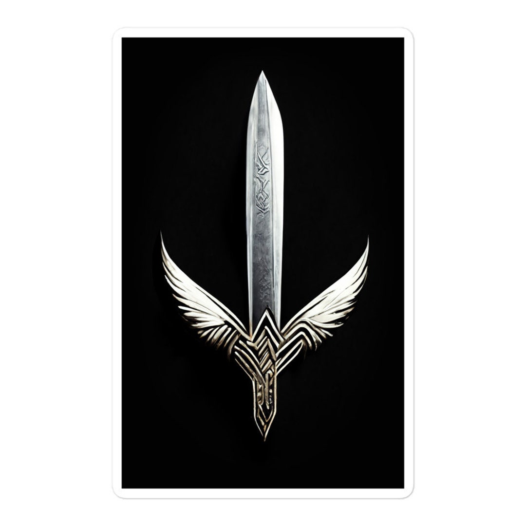 Valkyrie Sword Vinyl Sticker Medieval Sword Cosplay LARP Sticker Nesta ...